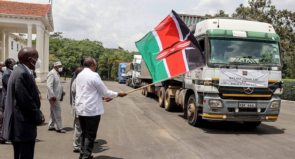 President Kenyatta flags off emergency relief supplies to drought-hit ...